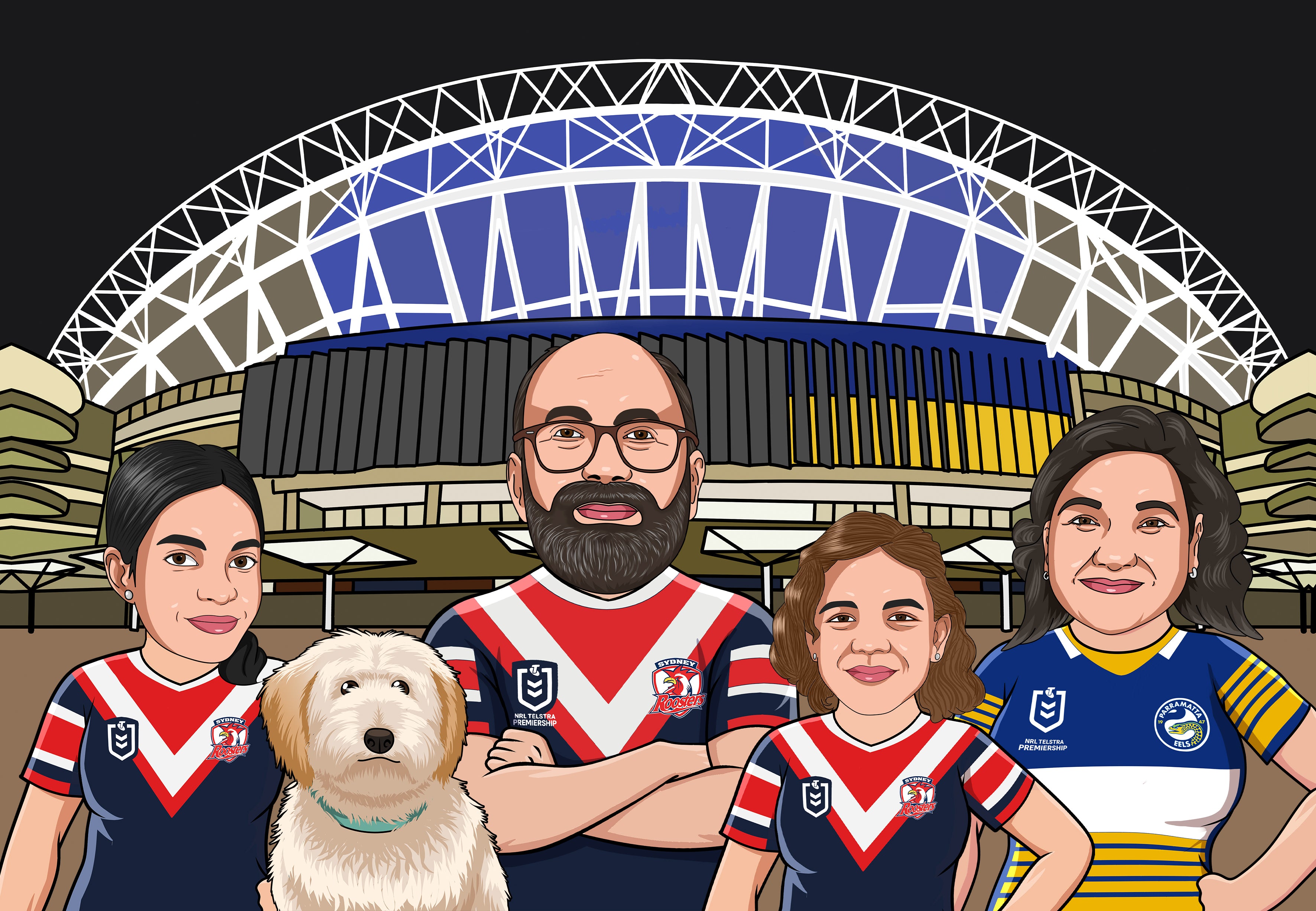 NRL Cartoon - Canvas – I am Cartoonified