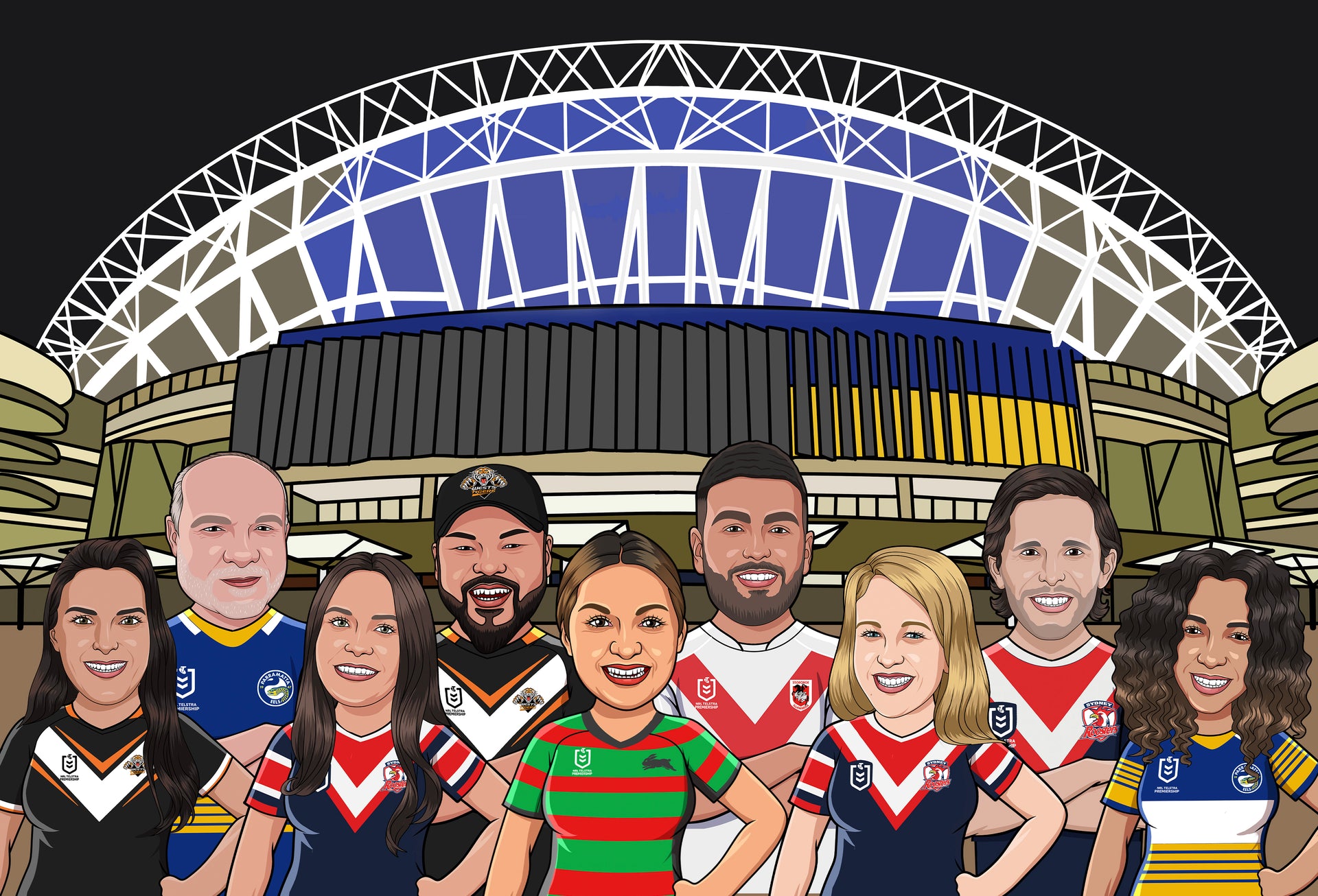 NRL Cartoon - Canvas – I am Cartoonified