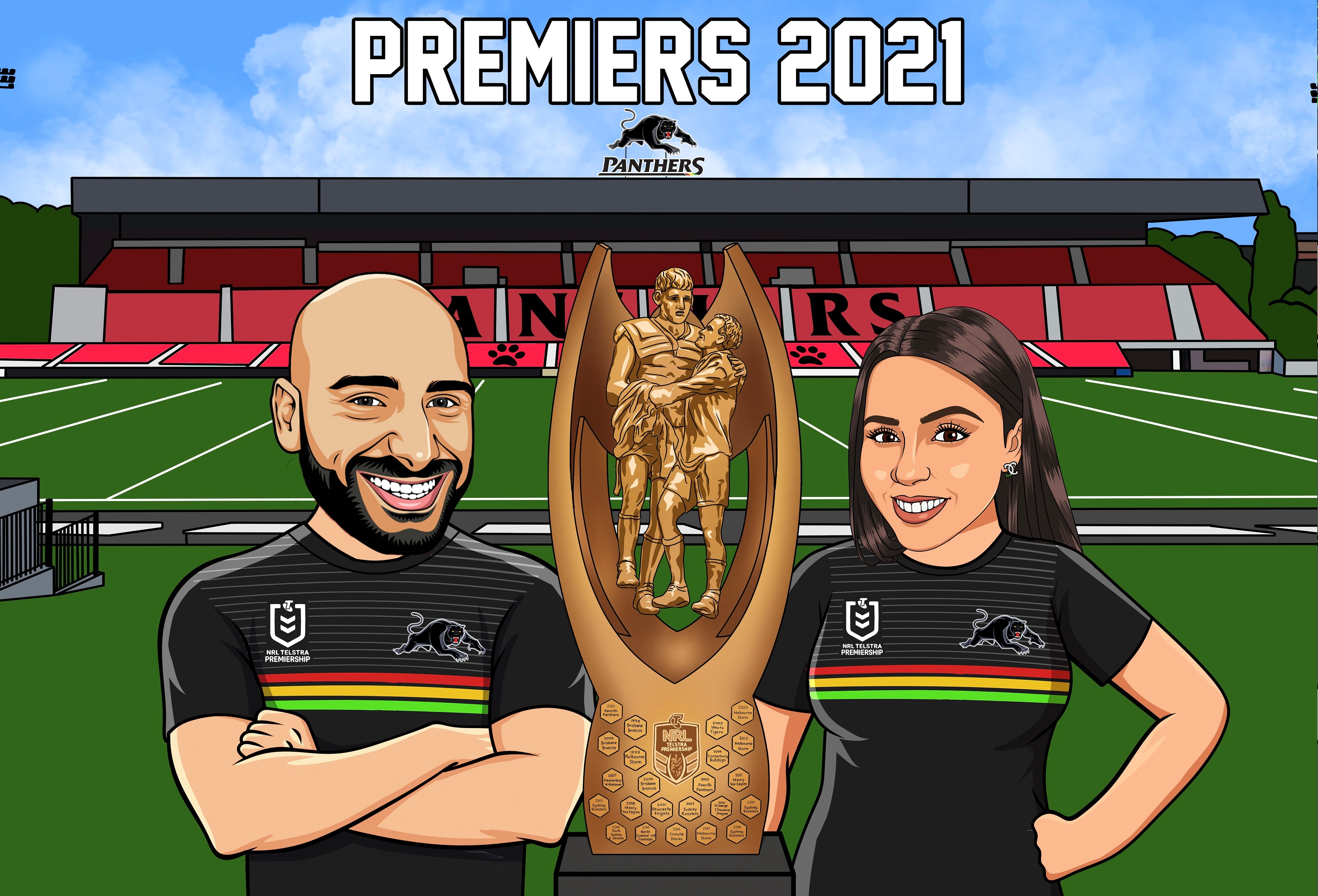 NRL Cartoon Premiership - Canvas – I am Cartoonified