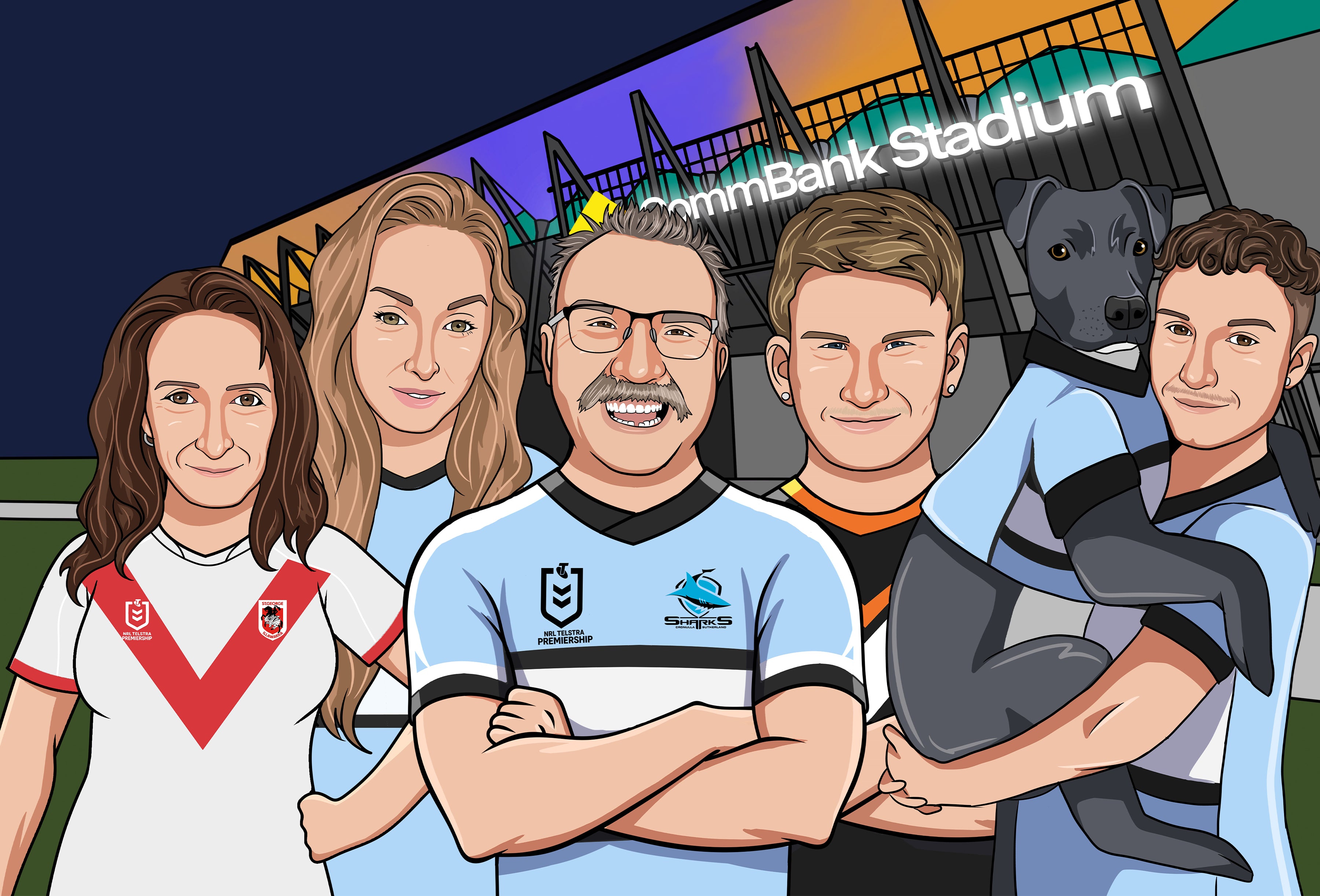 NRL Cartoon - Canvas – I am Cartoonified